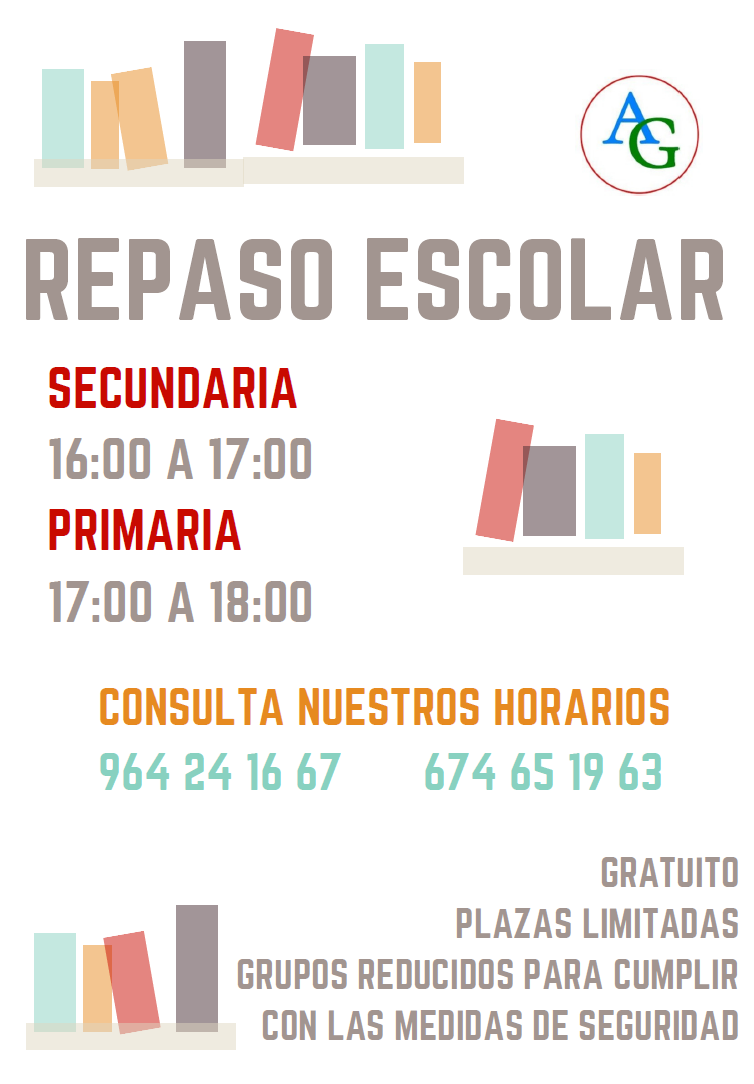 CLASES DE REPASO ESCOLAR CURSO 2020/2021 – Asociación Gitana de Castellón